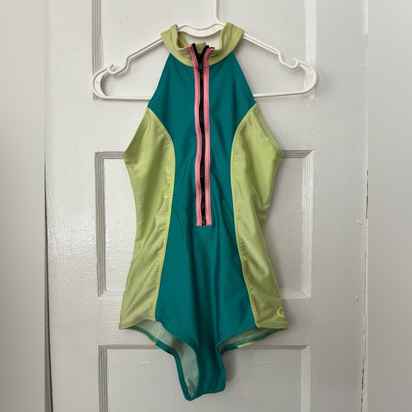 Urban Outfitters | Swim | Swimwear Zipfront Color Block Onepiece ...